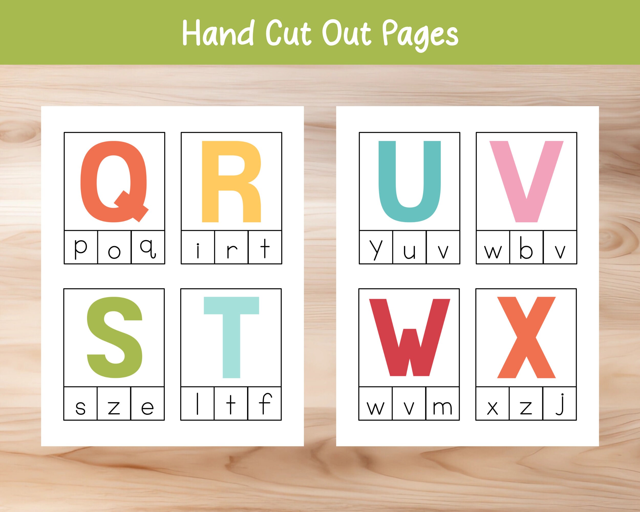Alphabet Clip Cards - 26 Cards, Printable Preschool Activity, Alphabet ...