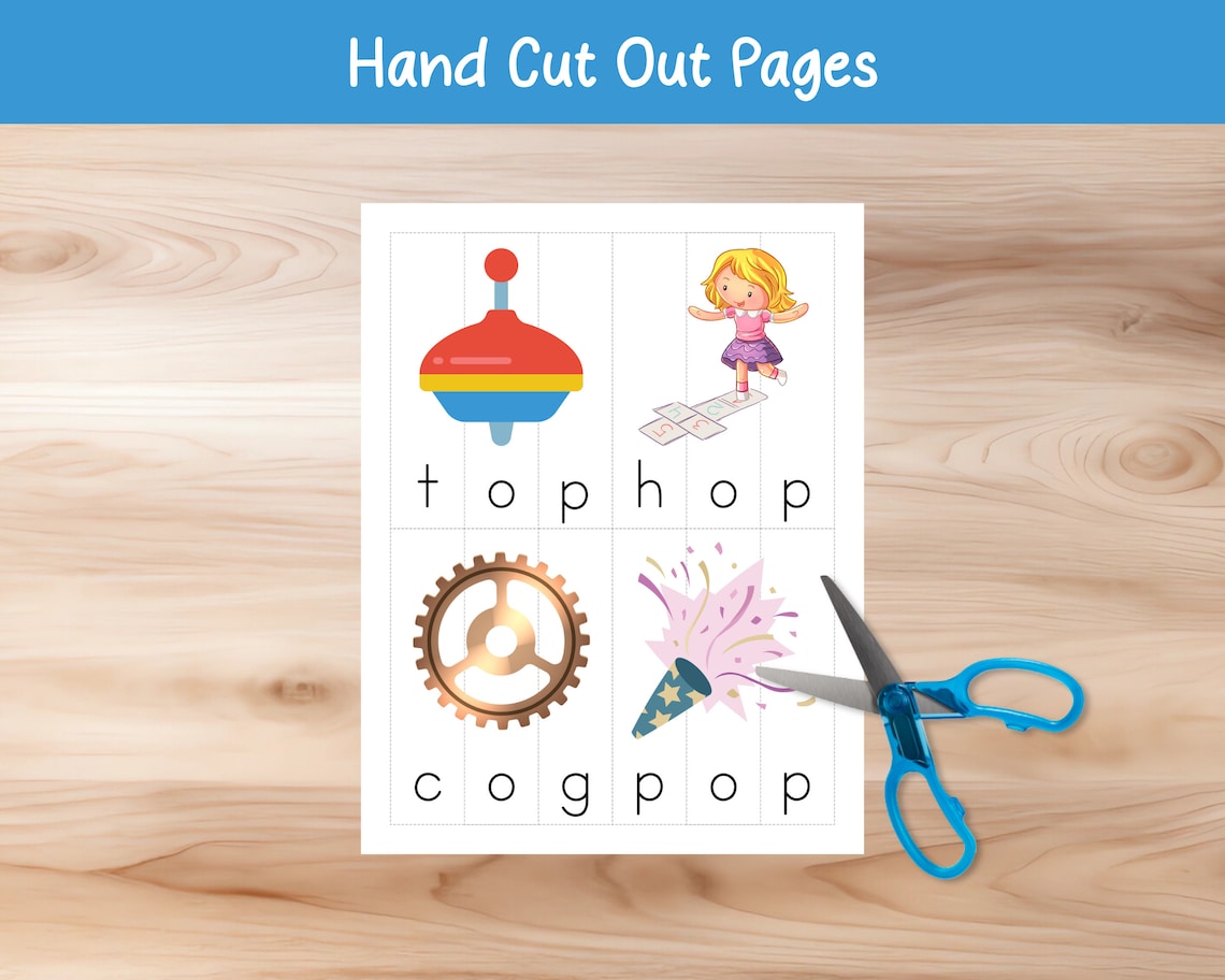 CVC Word Puzzles - Short "o" Set of 20 Puzzle Cards, Printable ...
