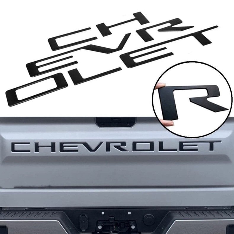 Chevy Silverado Tailgate Letter Overlay, 4th Gen 2019-present Decal, 3D ...