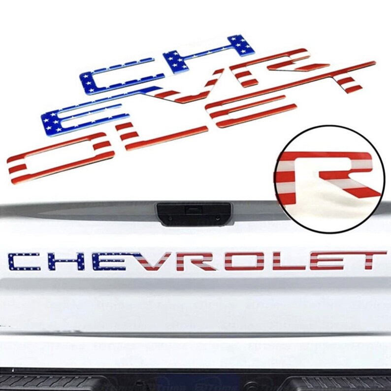 Chevy Silverado Tailgate Letter Overlay, 4th Gen 2019-present Decal, 3D ...