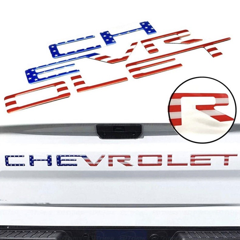 Chevy Silverado Tailgate Letter Overlay, 4th Gen 2019-present Decal, 3D ...