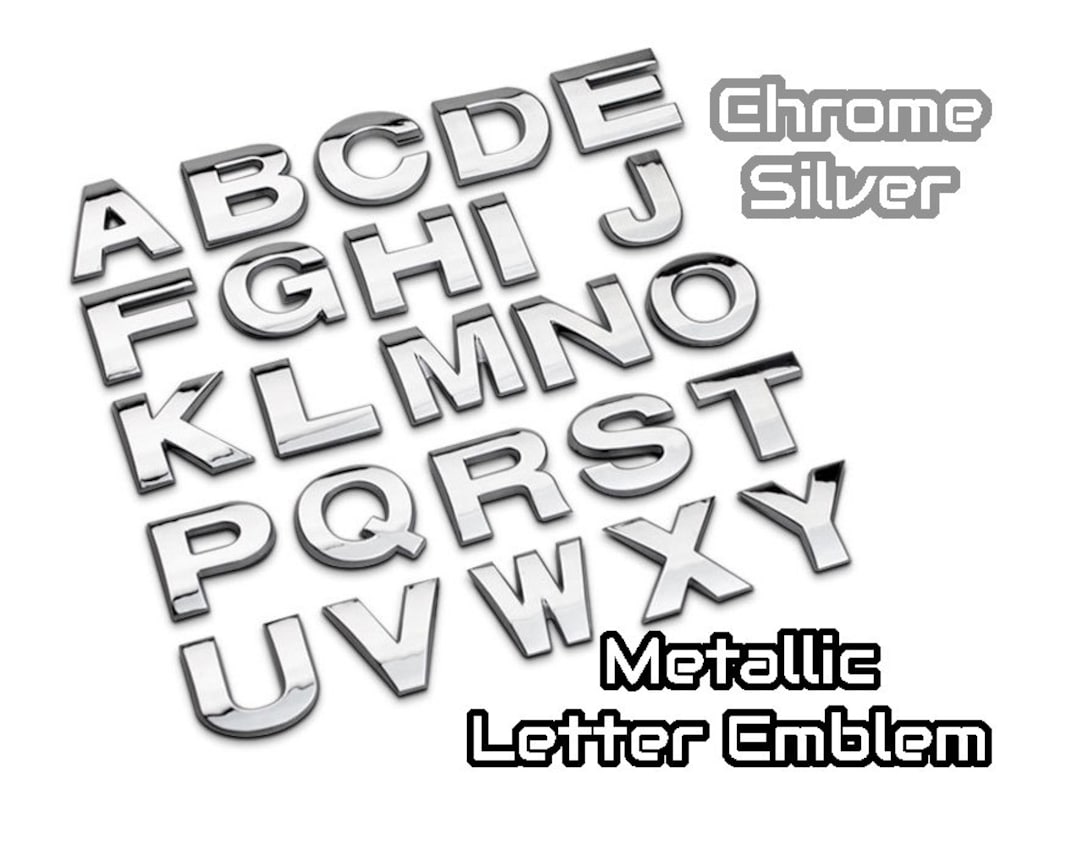 Custom Chrome Car Letters Emblem Badge Decal, Matte Black or Chrome ...