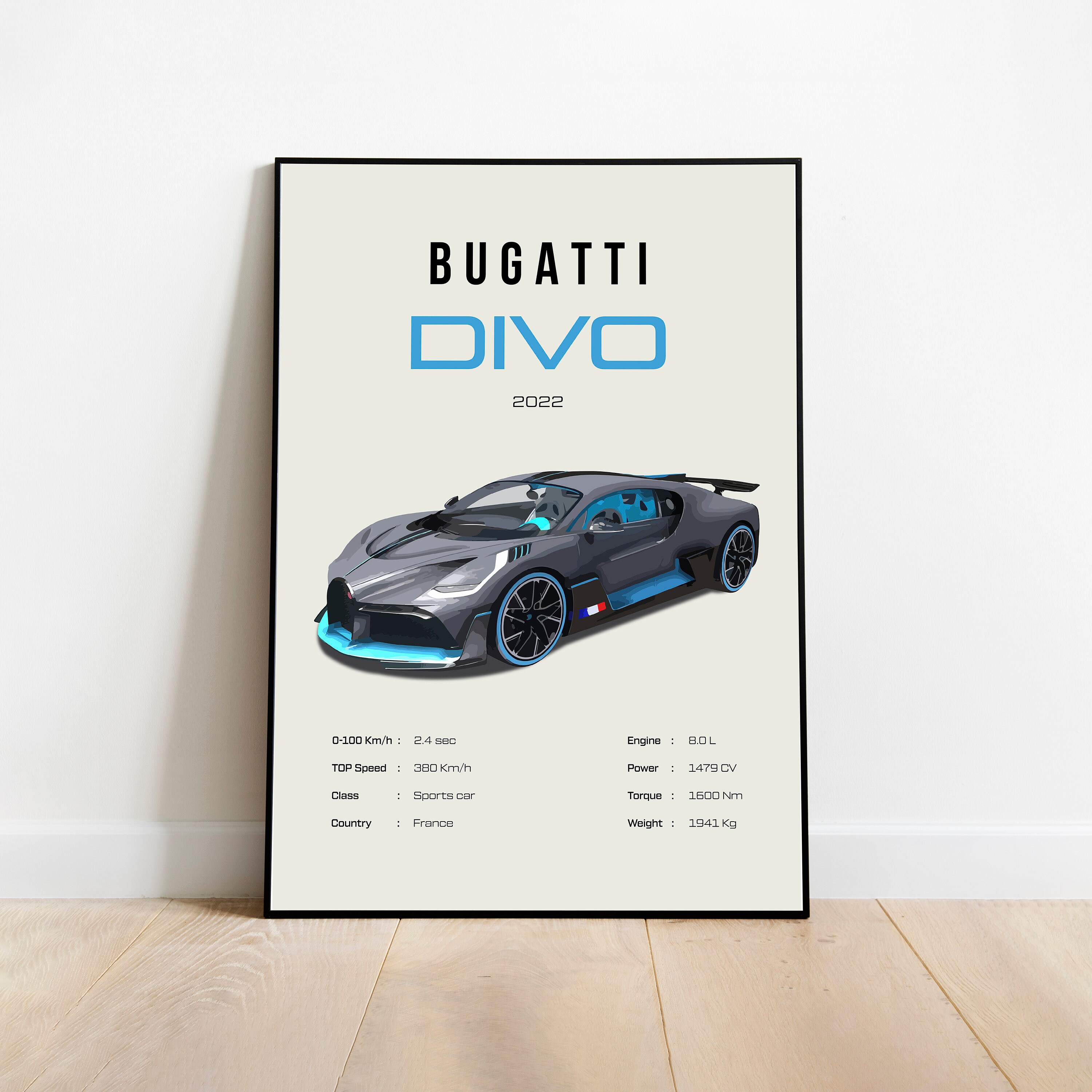2022 Bugatti Divo Poster Digital Download Wall Art for Kids Boys Room ...