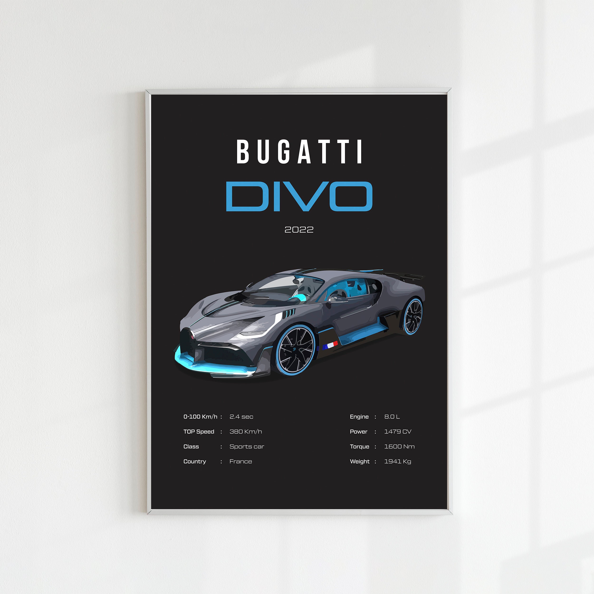 2022 Bugatti Divo Poster Digital Download Wall Art for Kids Boys Room ...
