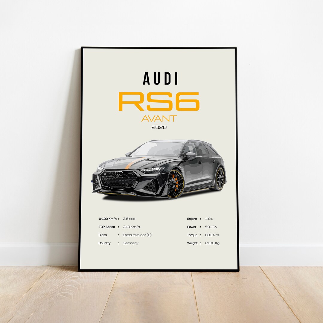 2018 Audi RS6 ABT Poster Digital Download Wall Art for Kids - Etsy