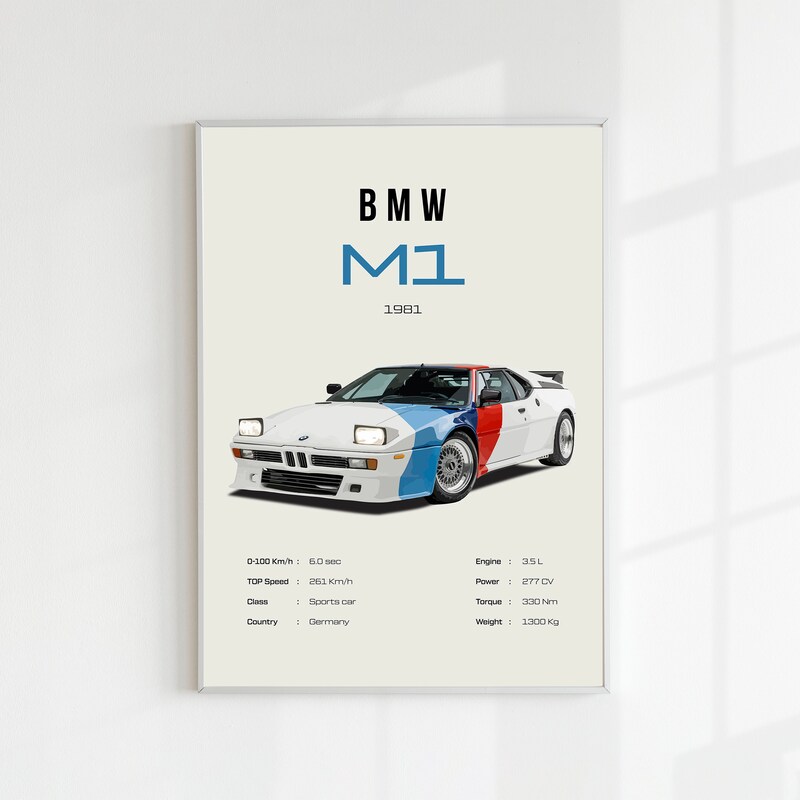 Bmw M1 Poster Art Print - Etsy UK
