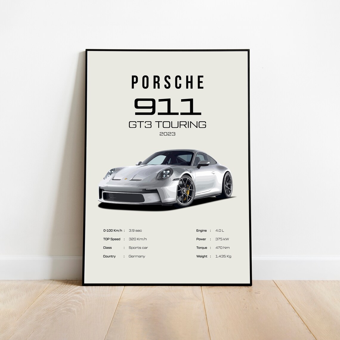 911 Porsche GT3 Touring Poster Digital Download Wall Art for - Etsy