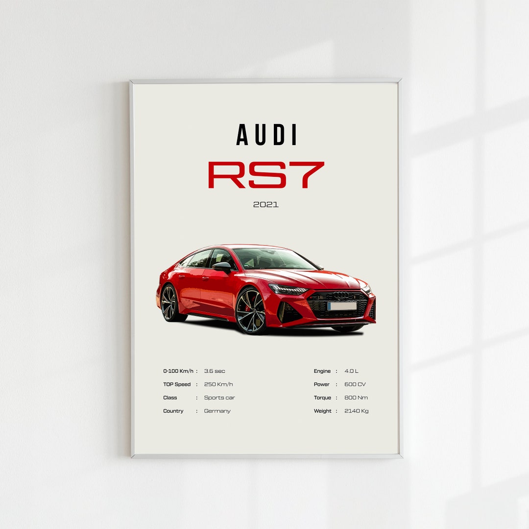 2021 Audi RS7 Poster Digital Download Wall Art for Kids Boys - Etsy