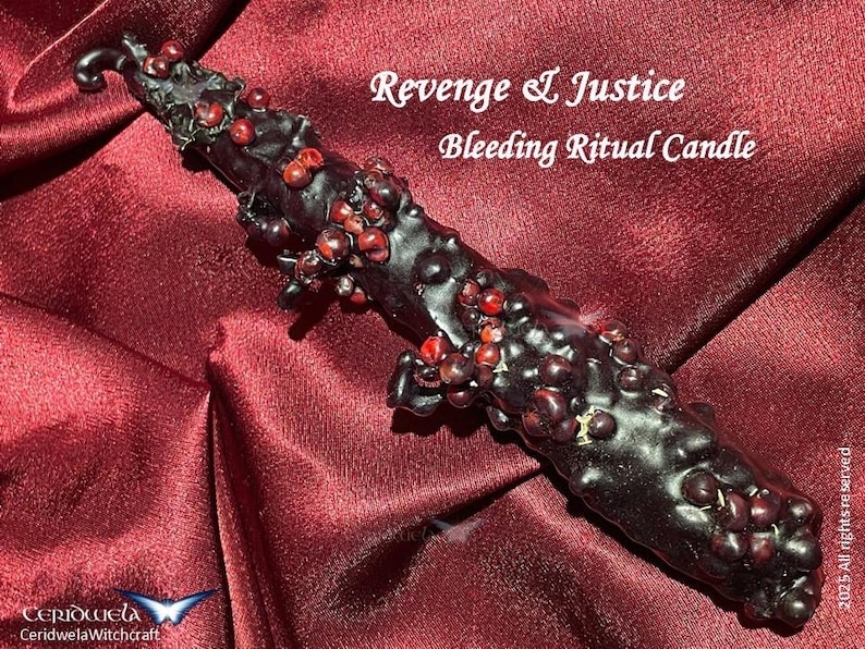 Witch BLEEDING RITUAL Hand Dipped CANDLES, Powerful Altar Tool, Hex ...