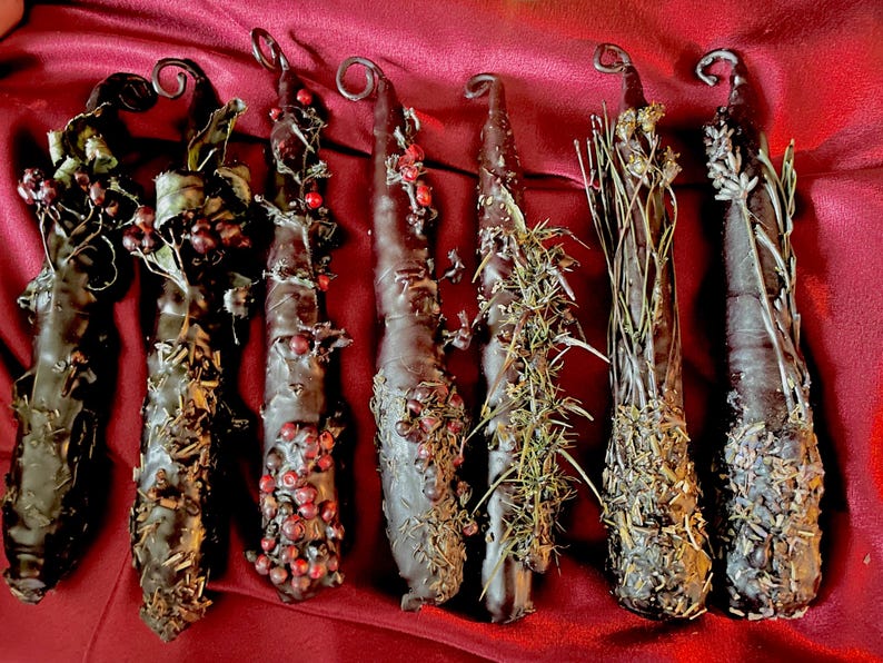Witch BLEEDING RITUAL Hand Dipped CANDLES, Powerful Altar Tool, Hex ...