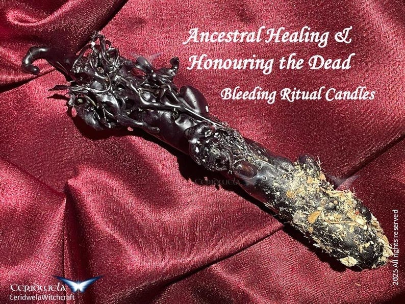 Witch BLEEDING RITUAL Hand Dipped CANDLES, Powerful Altar Tool, Hex ...