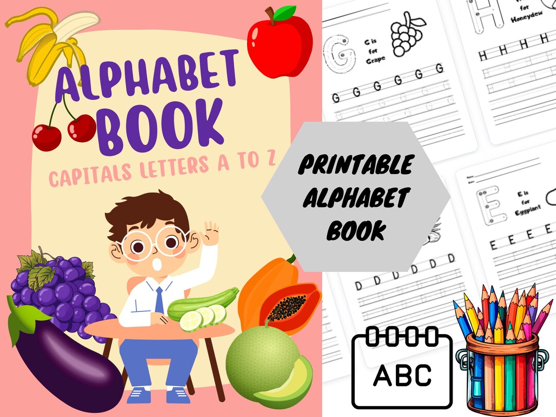 Printable Tracing Alphabet (capitals Letters A to Z) for Preschools ...