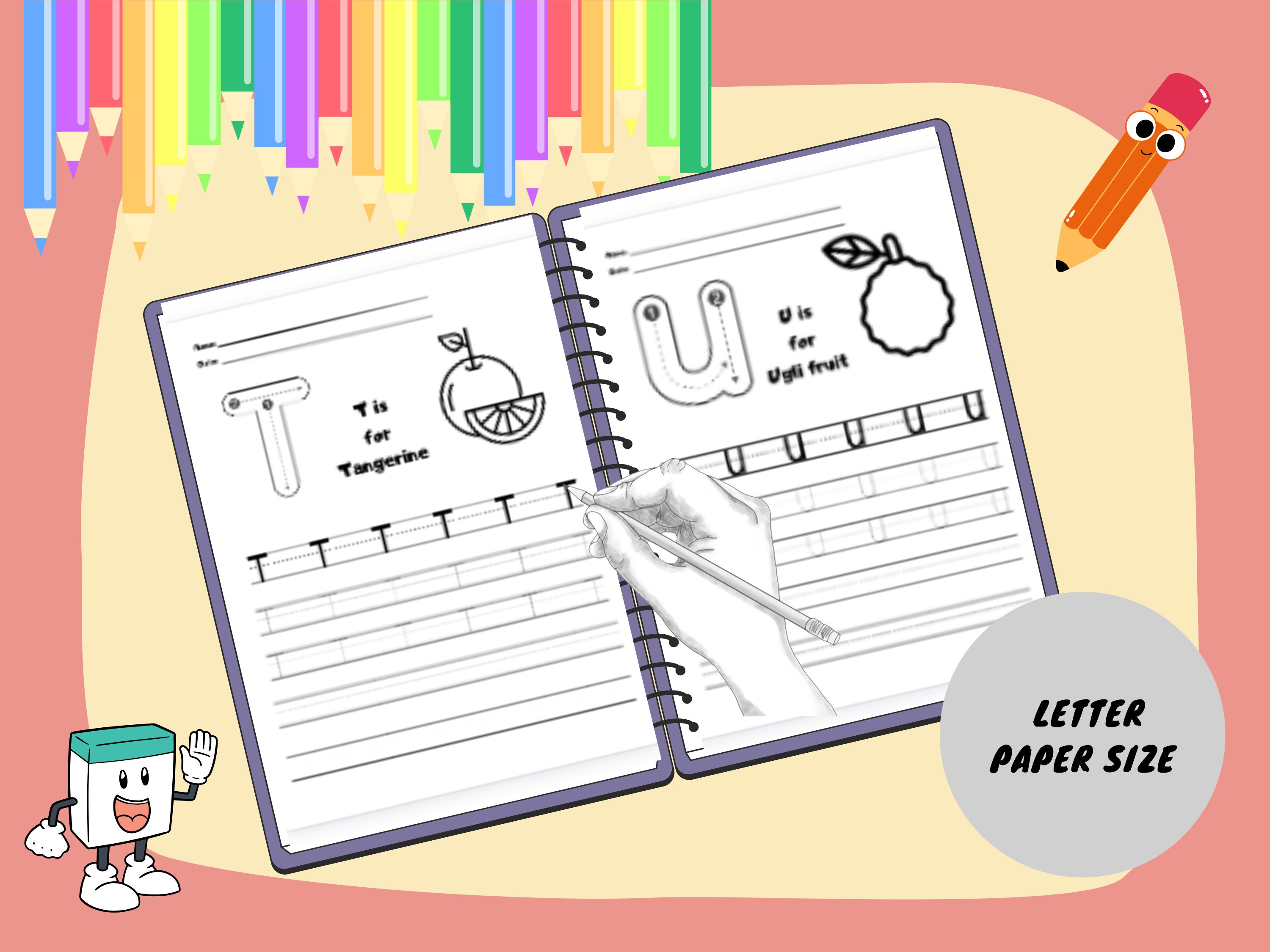 Printable Tracing Alphabet (capitals Letters A to Z) for Preschools ...