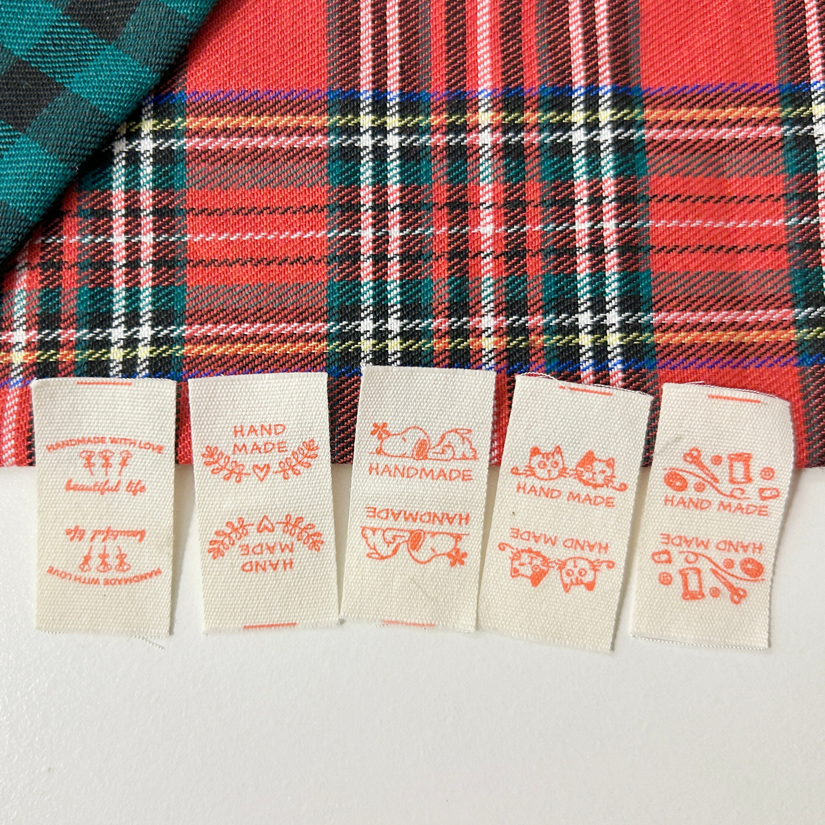 Decorative Handmade Fold-over Label Pack of 5 Sewing Label Organic ...