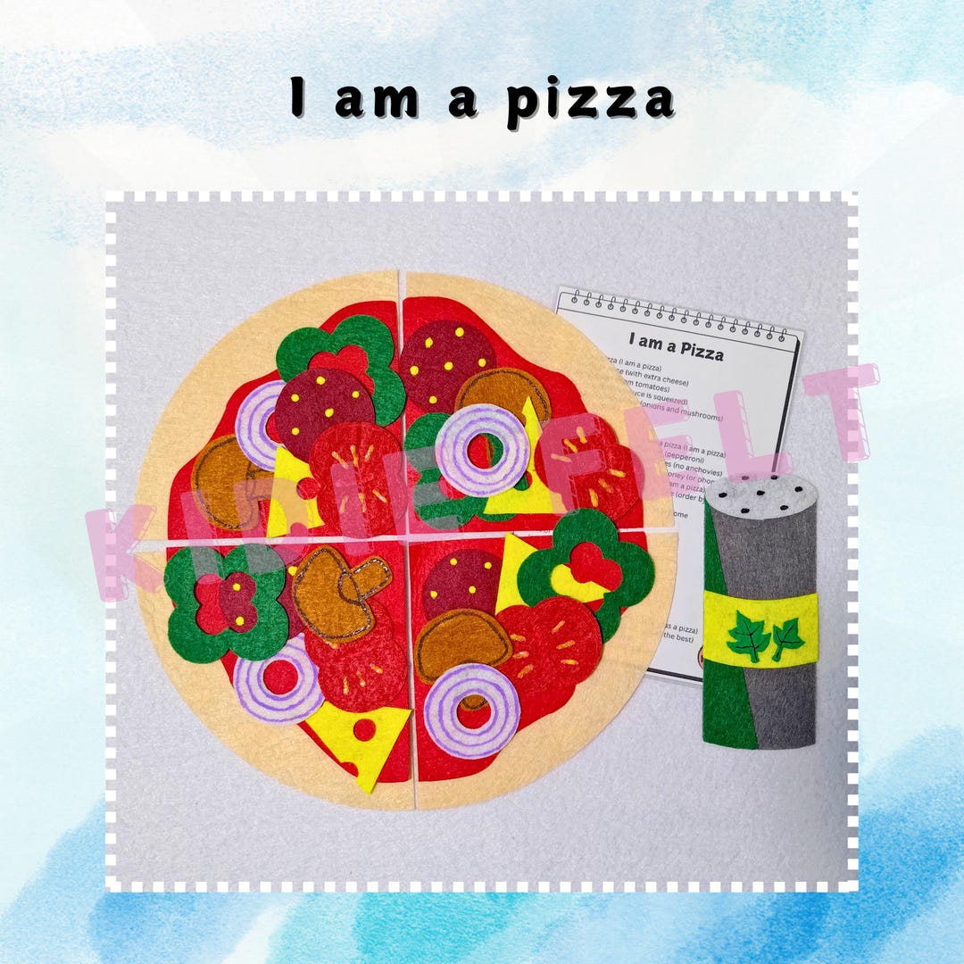 I Am a Pizza – Felt Story Set for Food Song | Pretend Play | Preschool ...
