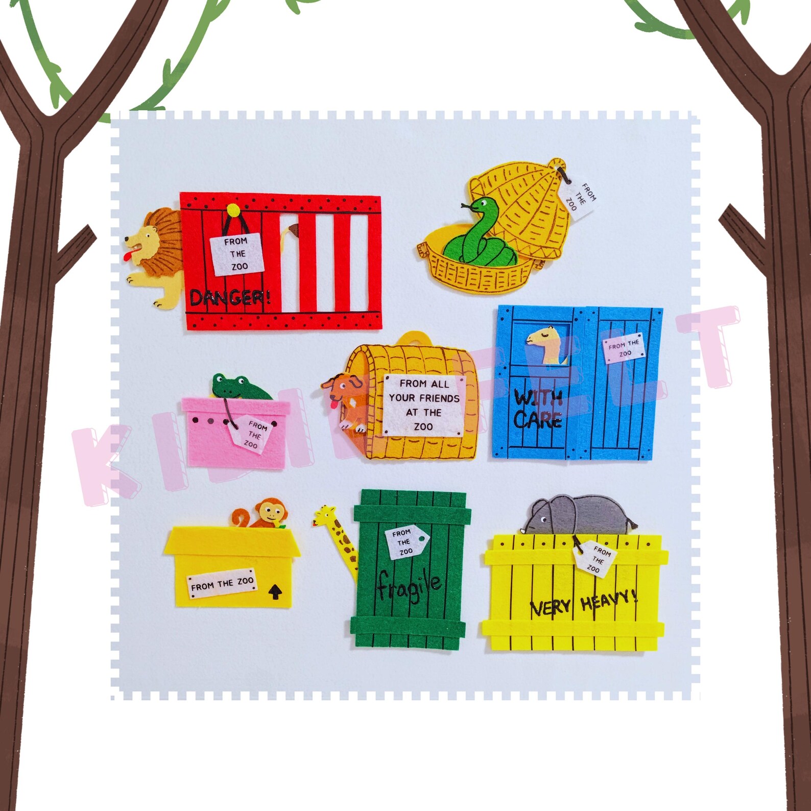 Dear Zoo – Felt Story Set for Story Retelling | Animal Theme ...