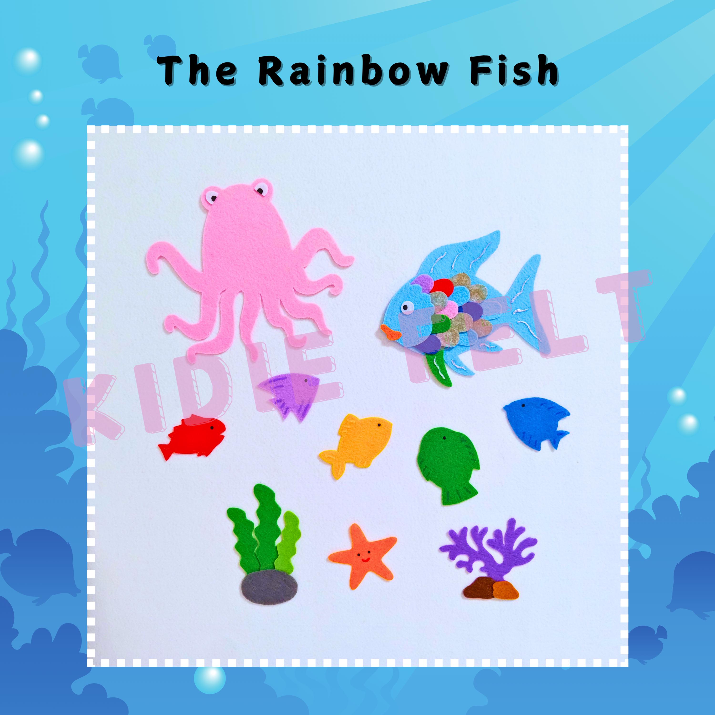 Rainbow Fish Felt Story Set – Ocean Theme Preschool Activity | Kindness ...