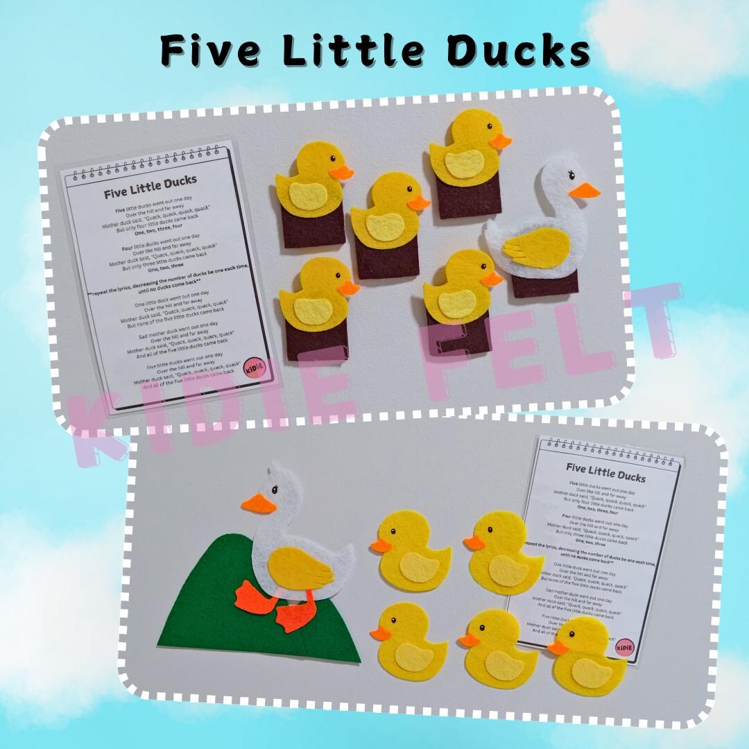 Five Little Ducks – Felt Story & Finger Play Set - Etsy