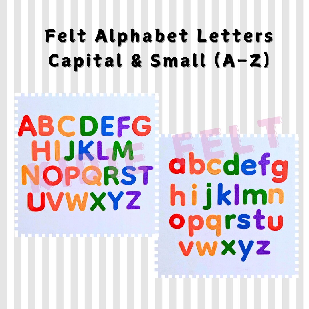 Felt Alphabet Letters – Capital & Small (A–Z) //costum Name | Lauguage ...