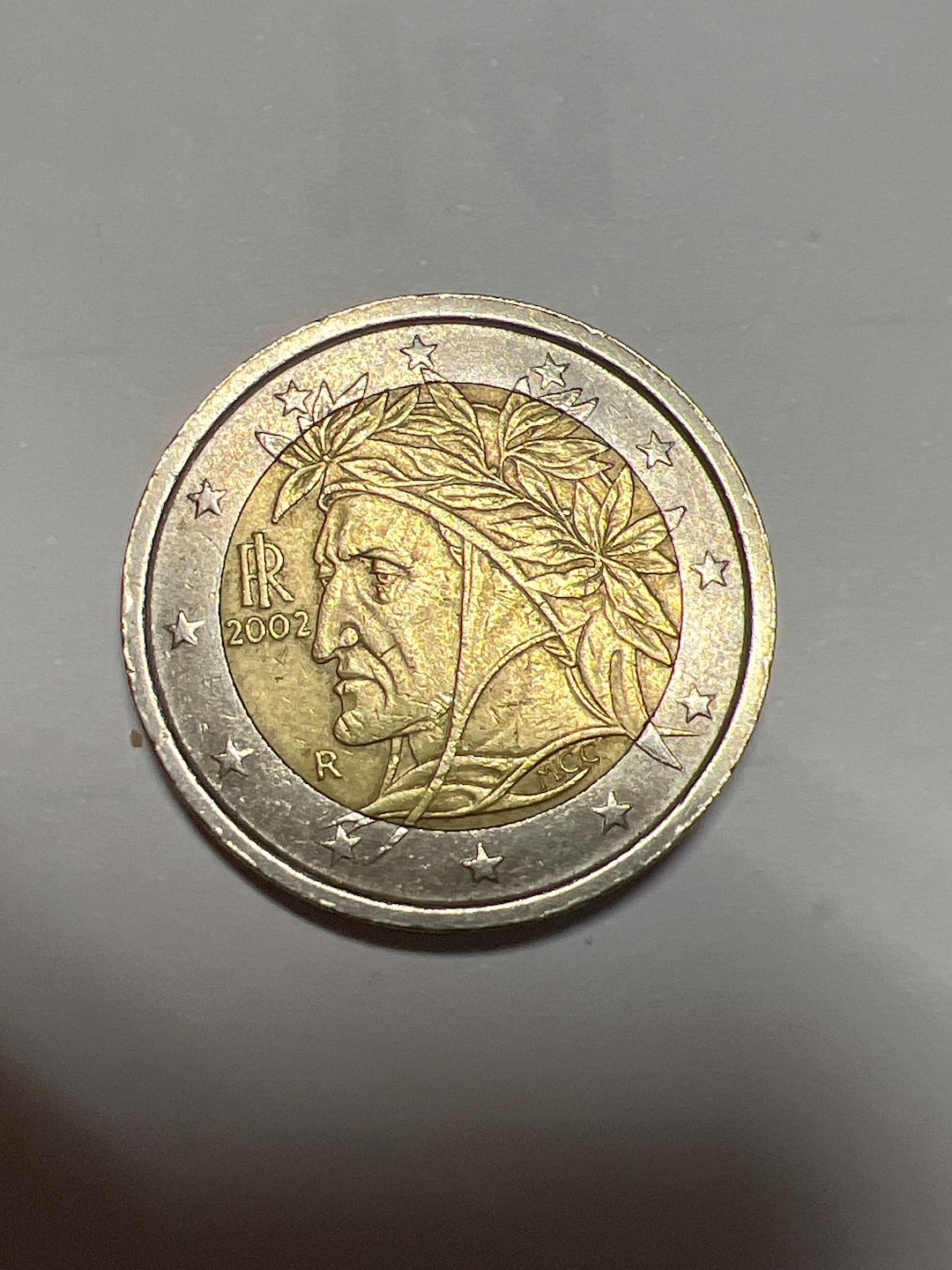 Rare Coin, 2 Euro Coin 2002 Italy Dante, 2002 Italy, Italian 2002 Euro ...