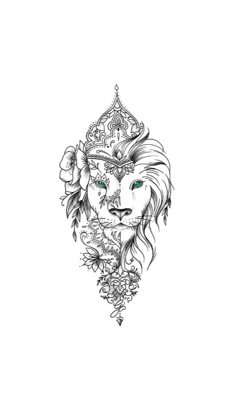 Tribal Lioness Tattoo Designs