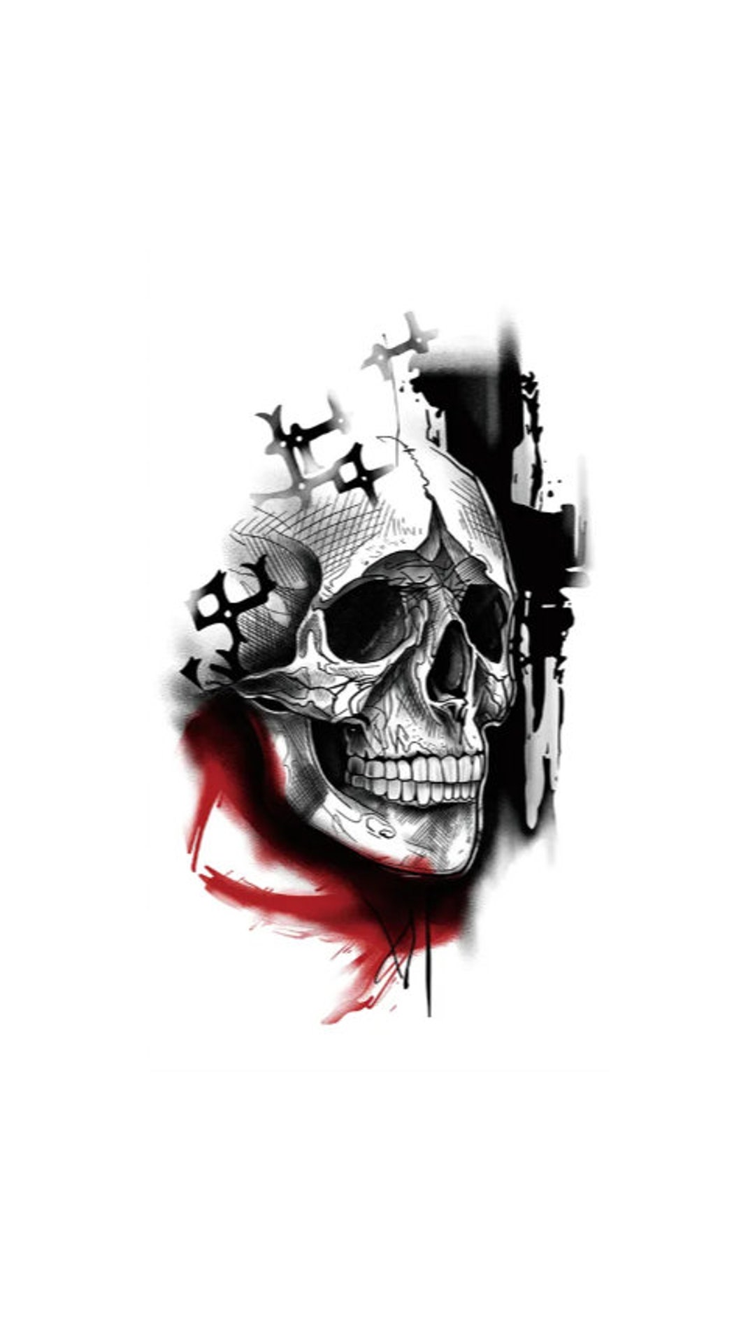 Mystic Skull: Temporary Tattoo - Etsy