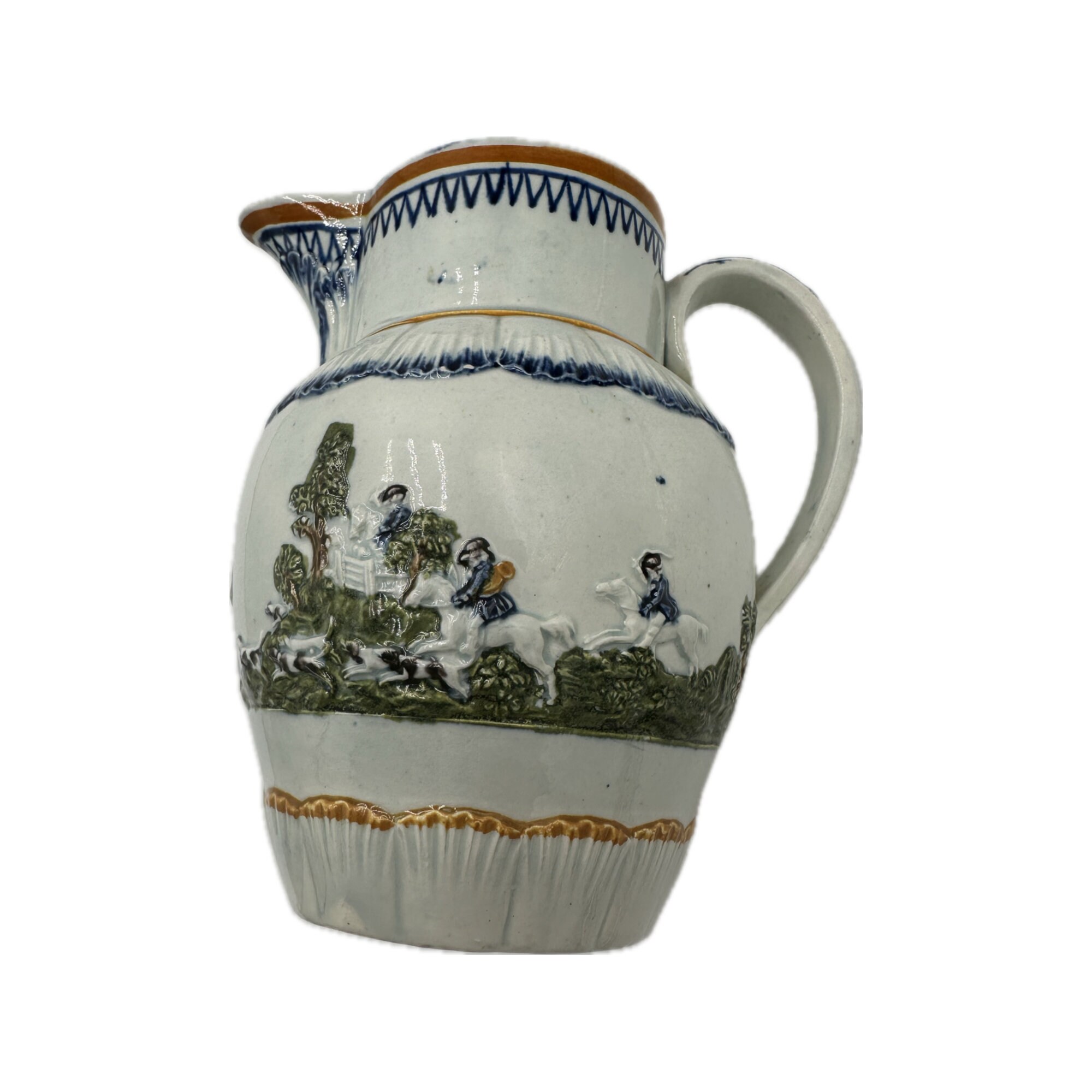 Antique Prattware Jug C. 1800 - Etsy