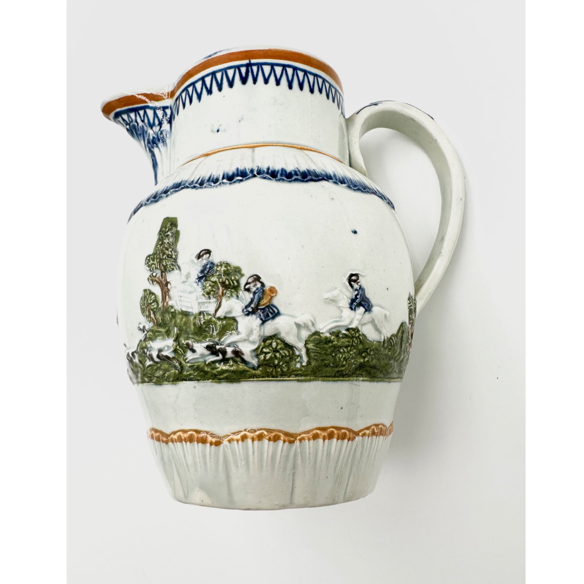 Antique Prattware Jug C. 1800 - Etsy