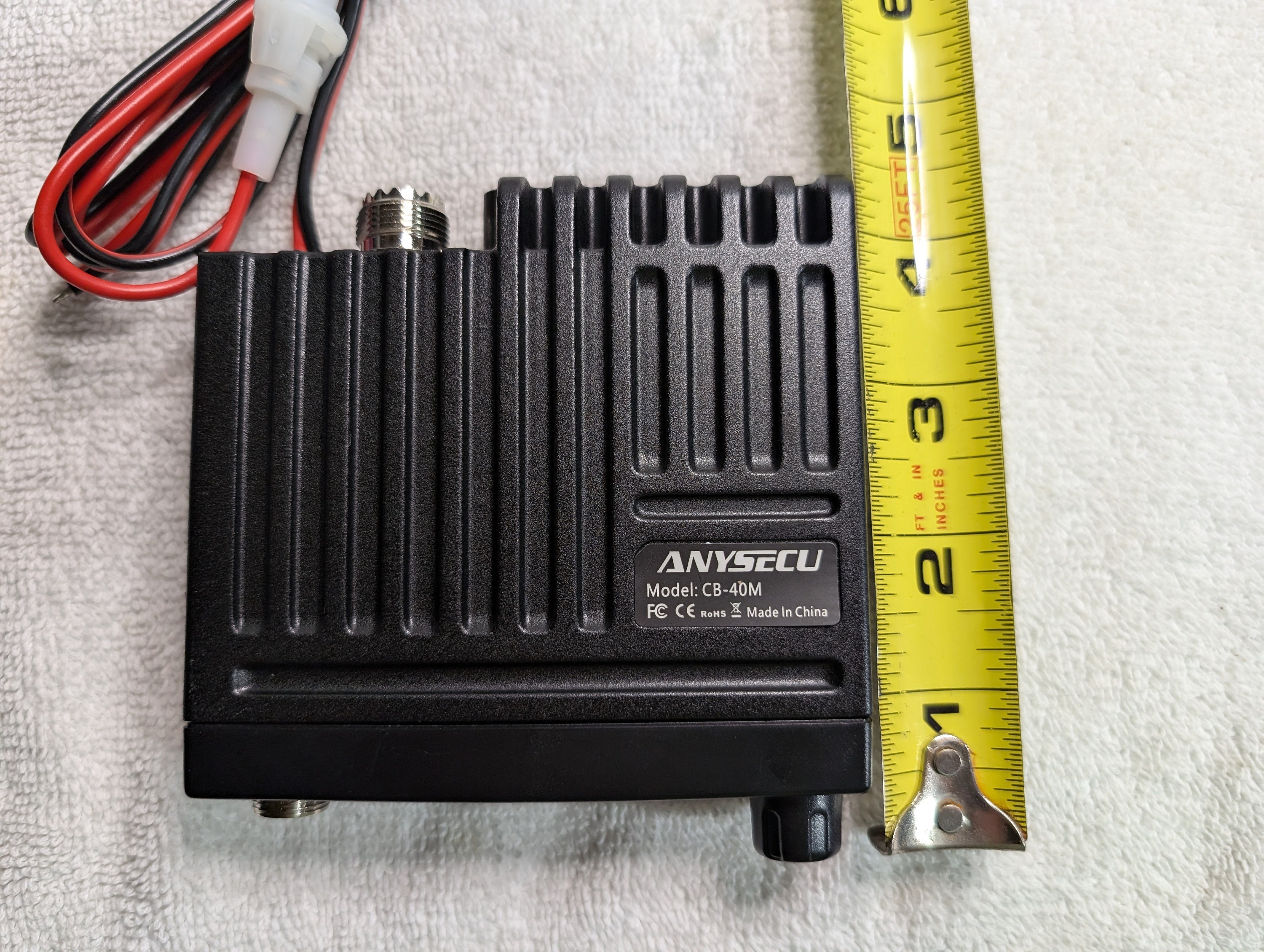 Anysecu CB-40M AM FM Mini Mobile Radio Transceiver 4pin Mini Microphone ...