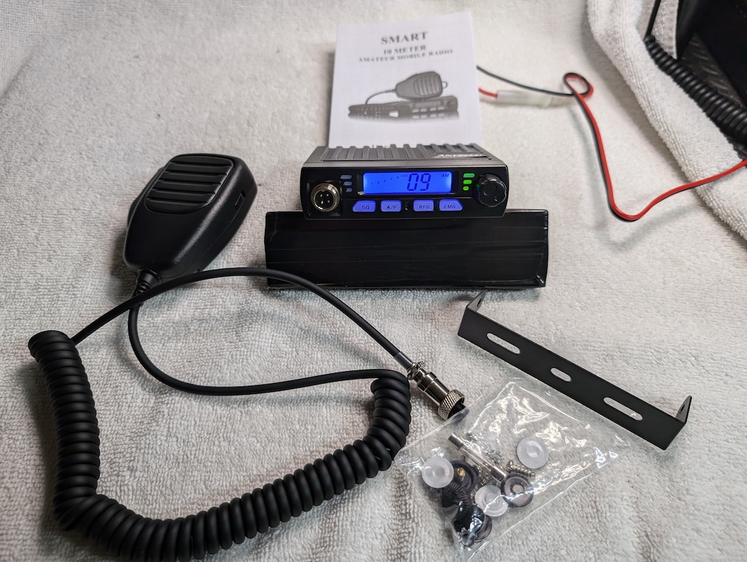 Anysecu CB-40M AM FM Mini Mobile Radio Transceiver 4pin Mini Microphone ...