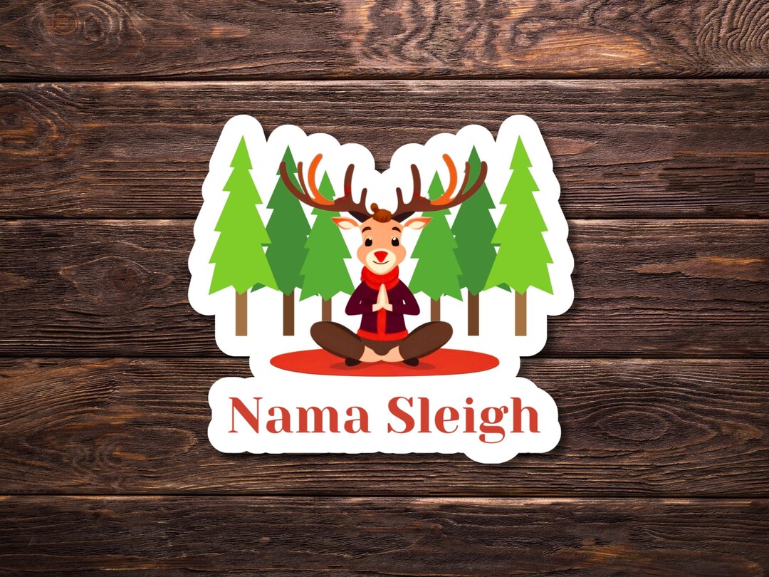 Nama Sleigh Sticker / Yoga Sticker / Merry Christmas Laptop Stickers ...