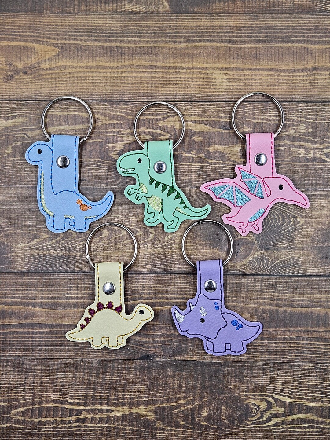 Pastel Dinosaur Keychains - Etsy