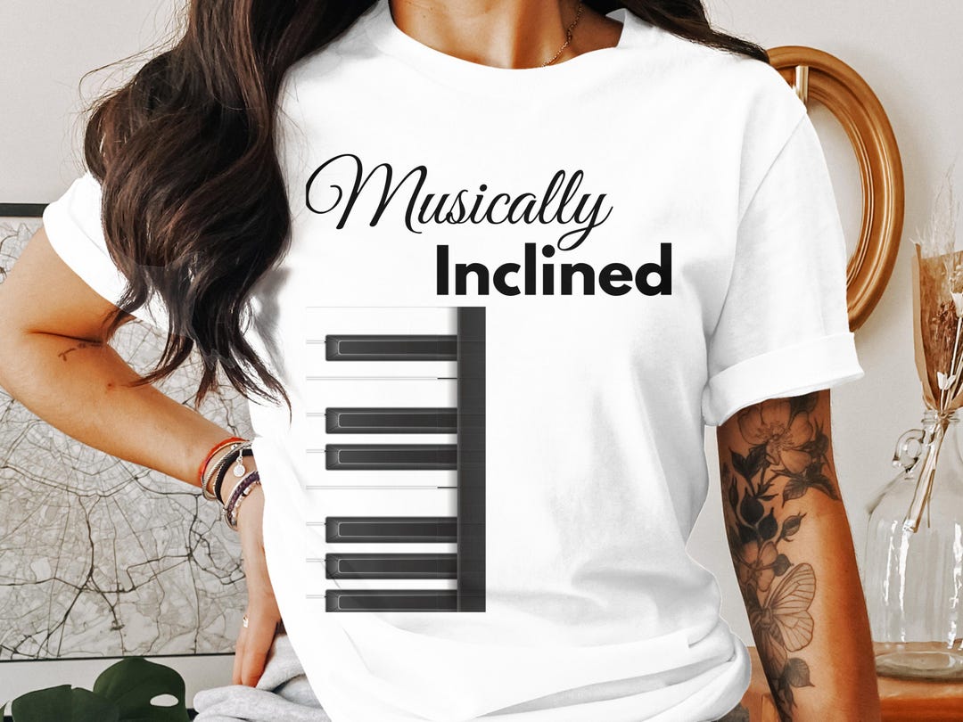 Musically Inclined Piano Keys T-shirt, Music Lover Gift - Etsy