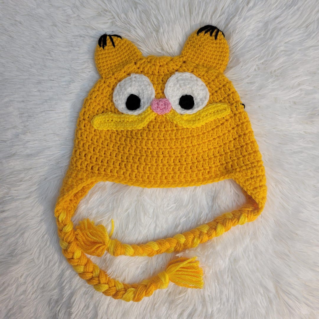 Garfield Inspired Crotchet Hat - Etsy