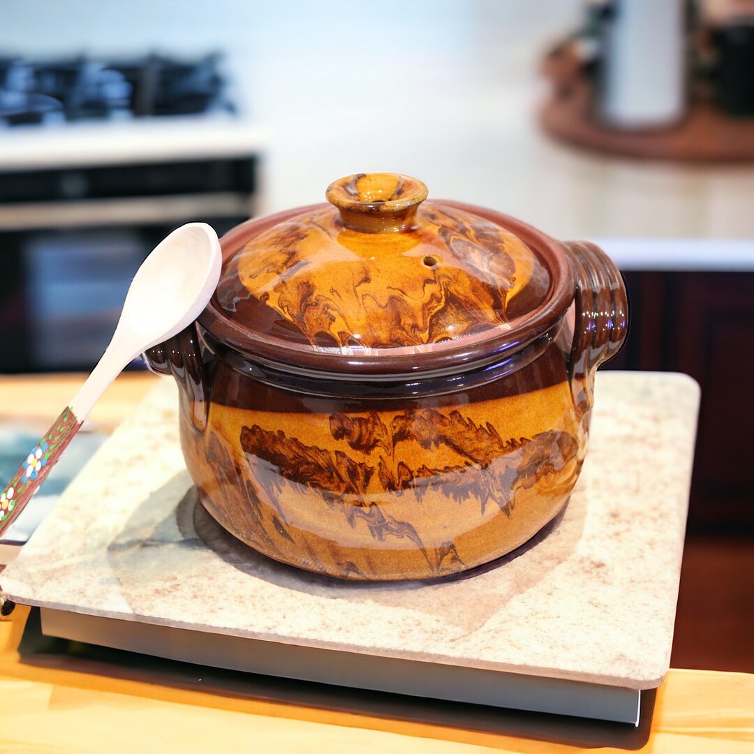 Handmade Premium Large 5qt Deep Baking Oven Dish With Lid, Handmade ...