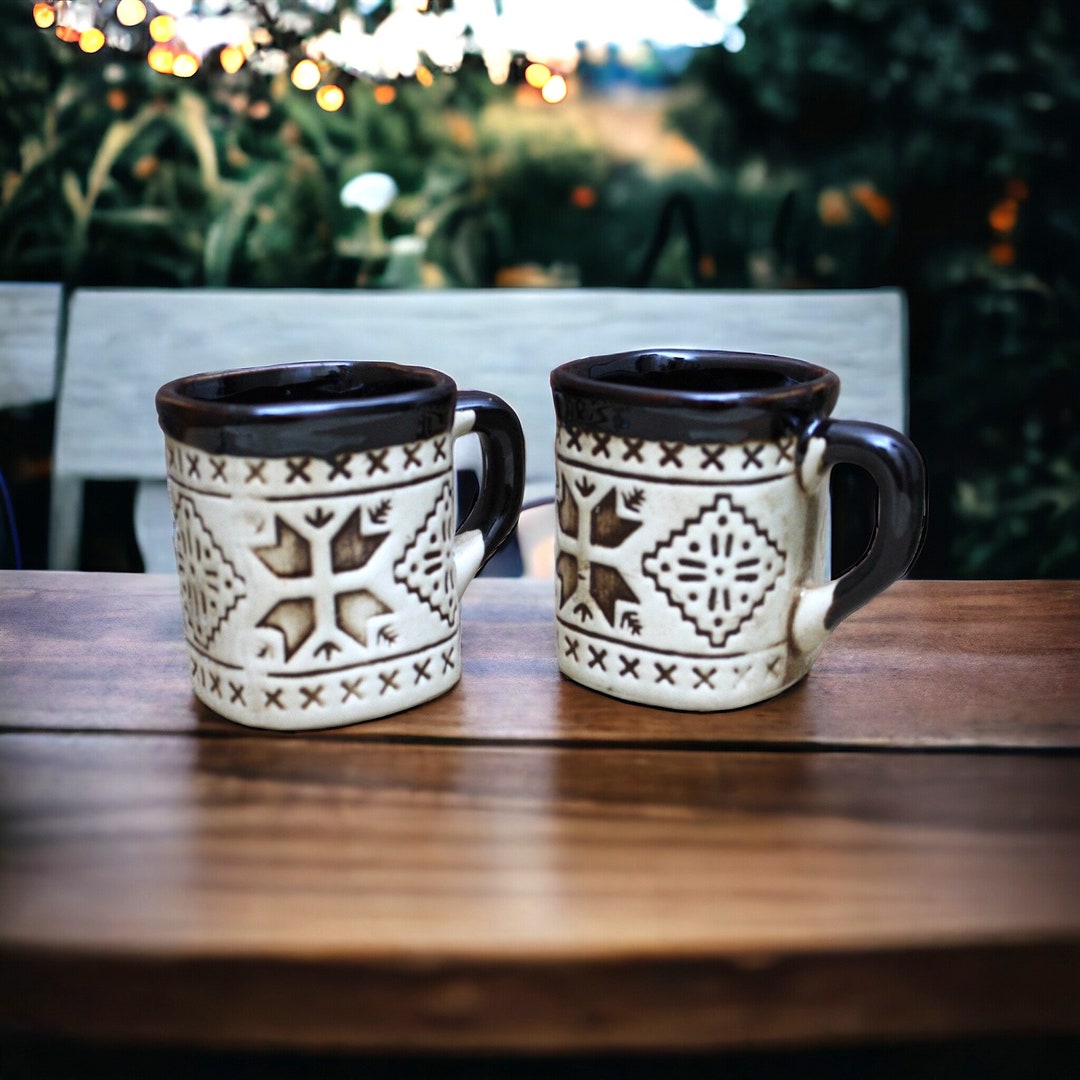 Handcrafted Ceramic Mugs, Set of 2, 6oz, Dishware, Handmade Mug ...