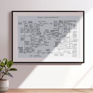 Map of the Whole Internet 1977 ARPANET Digital Download (black and ...