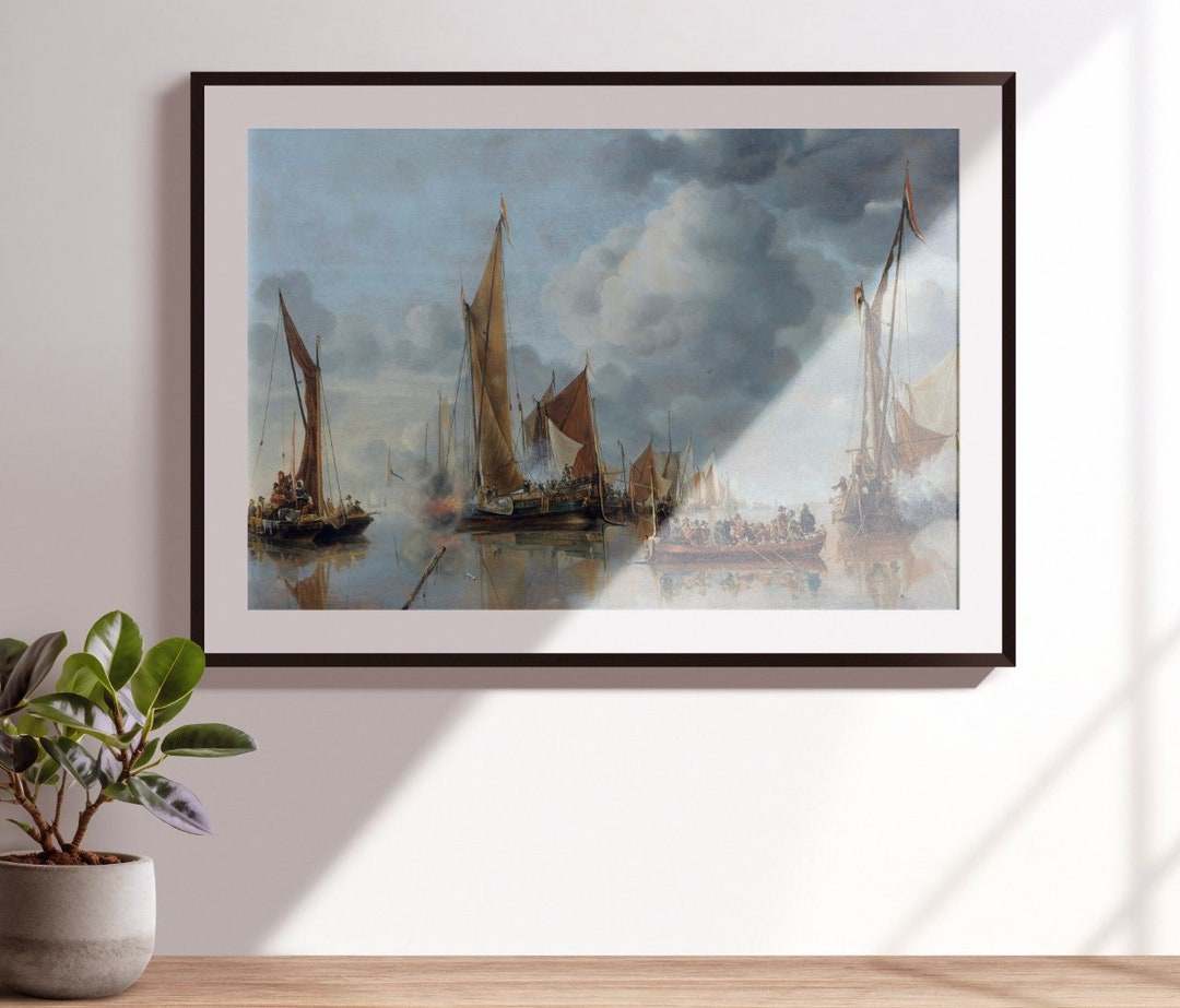 Baroque Fleet of Ships Print – Restored Maritime Art (digital Download ...