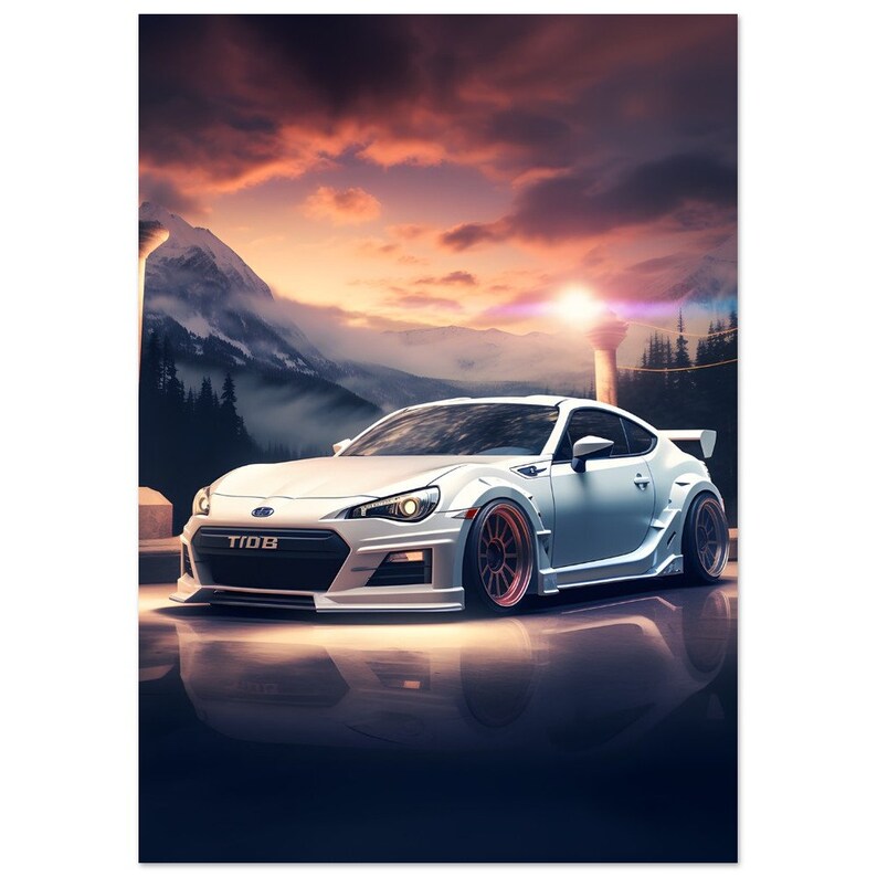 Subaru BRZ Wall Art Poster - Sports Car Enthusiast Decor - Gearhead ...