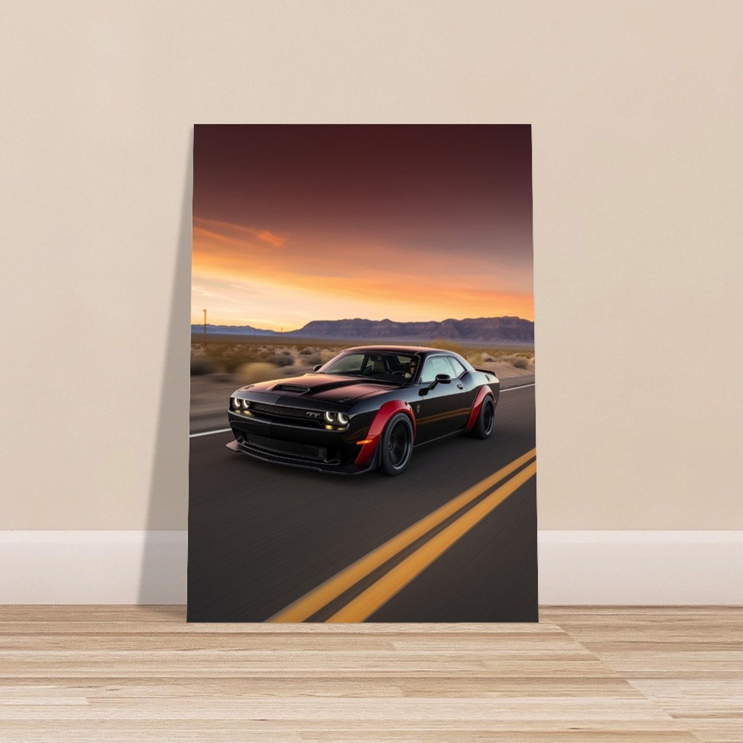 Dodge Challenger Hellcat Art Print - Raw Power on Your Wall - Muscle ...