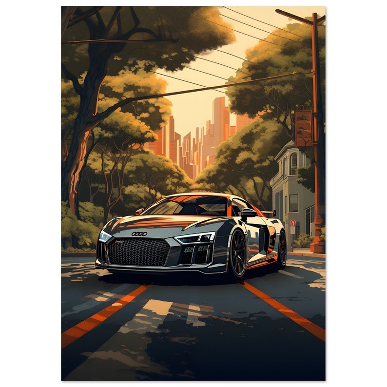 Sleek Audi R8 Poster - Premium Automotive Wall Art - Etsy