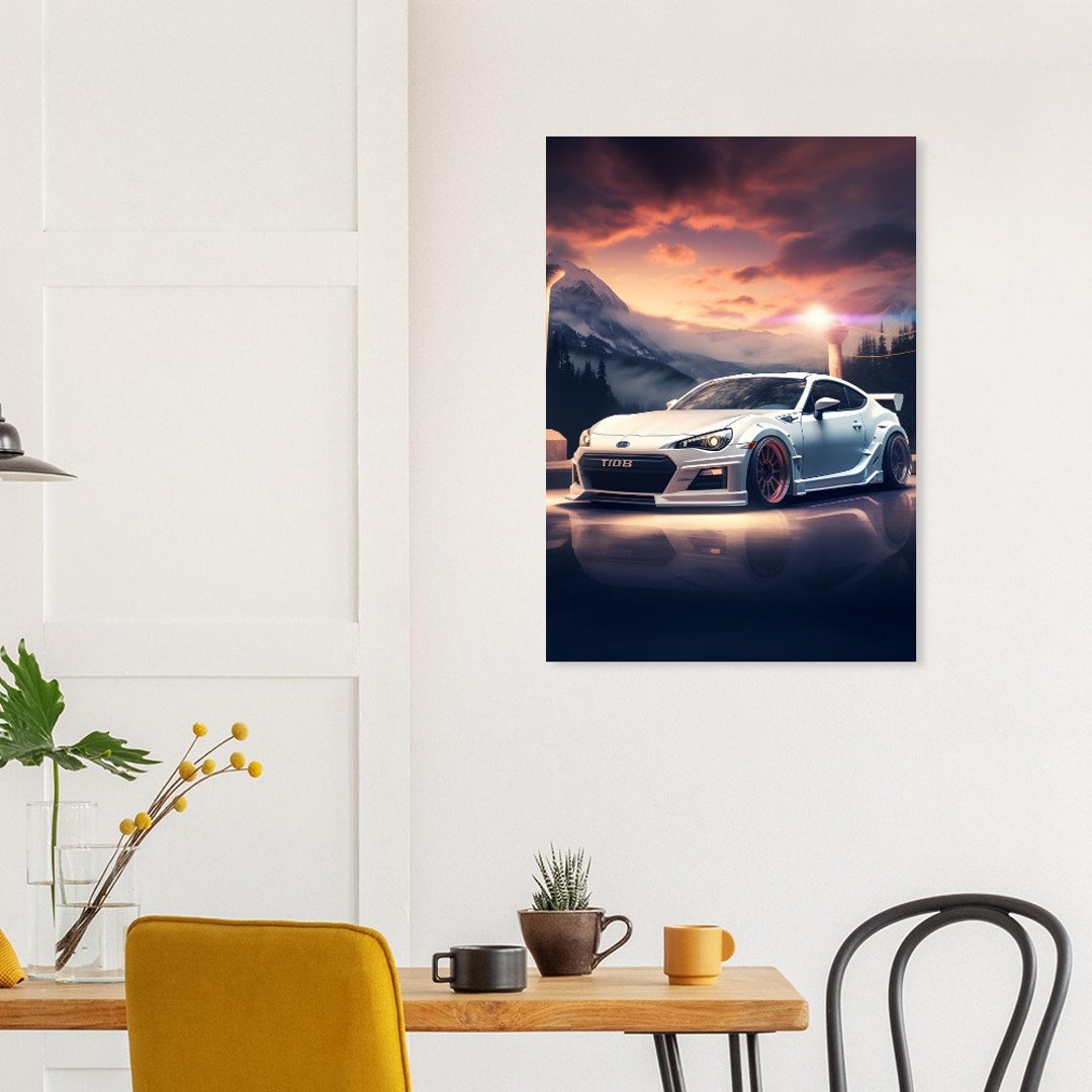 Subaru BRZ Wall Art Poster - Sports Car Enthusiast Decor - Gearhead ...