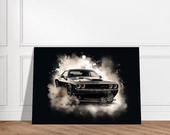 Dodge Challenger Hellcat Burnout Print – Muscle Car Digital Download ...