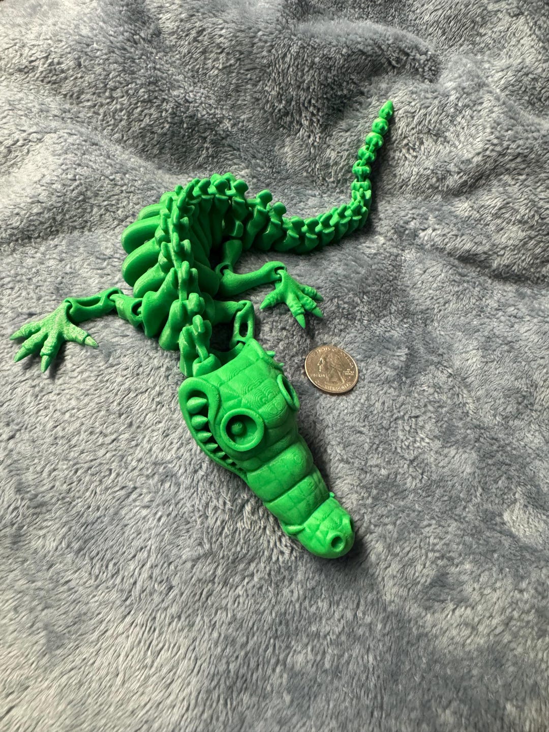 3D Printed Fidget Flexible Crocodile - Etsy