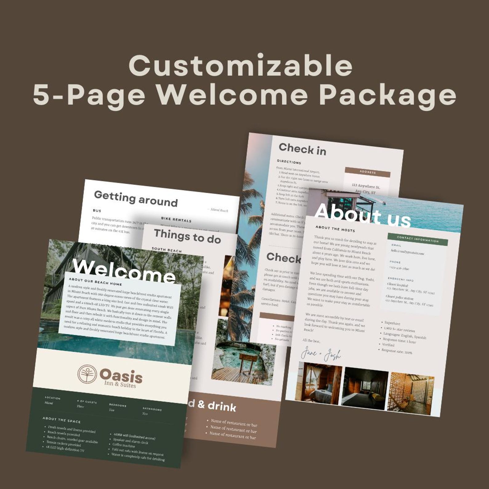 Oasis Hospitality Brand | Canva Website & Social Media Templates for ...