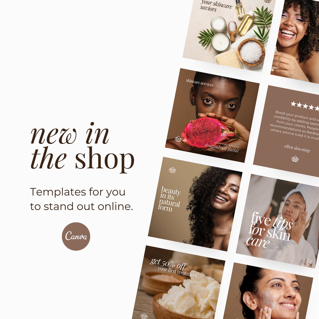 Skincare Canva Pro Social Posts and Stories Templates Skin - Etsy