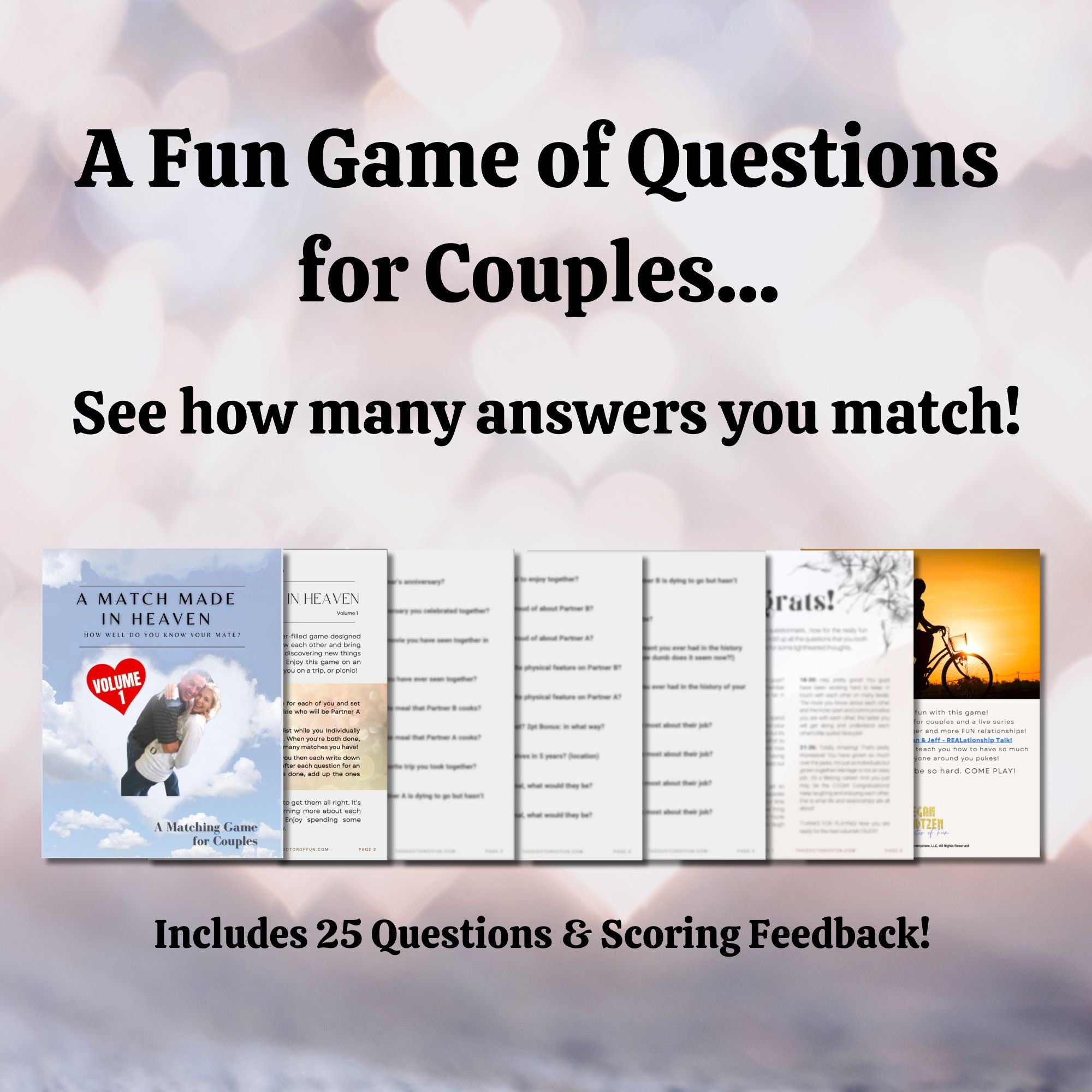 Match Made in Heaven Printable Questions Game for Couples Anniversary ...
