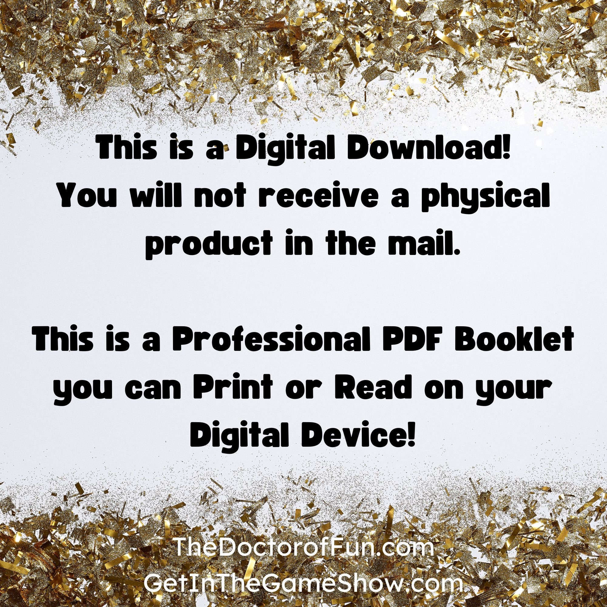 3 Printable Classic Game Shows for Live Event, Party or Family Game ...