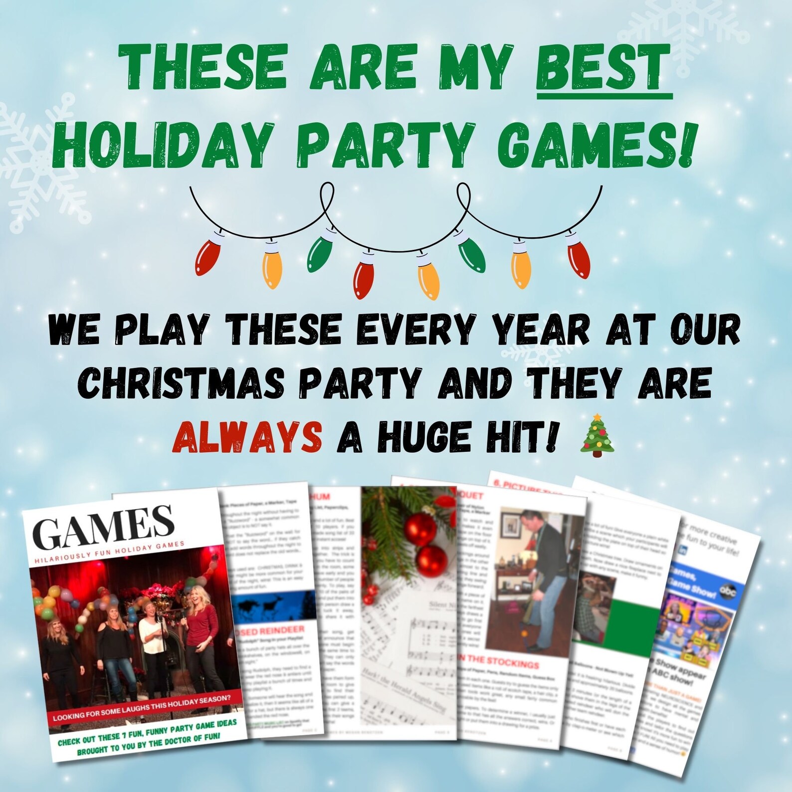 7 Hilarious Holiday Games Guide for Parties & Networking Events - Etsy