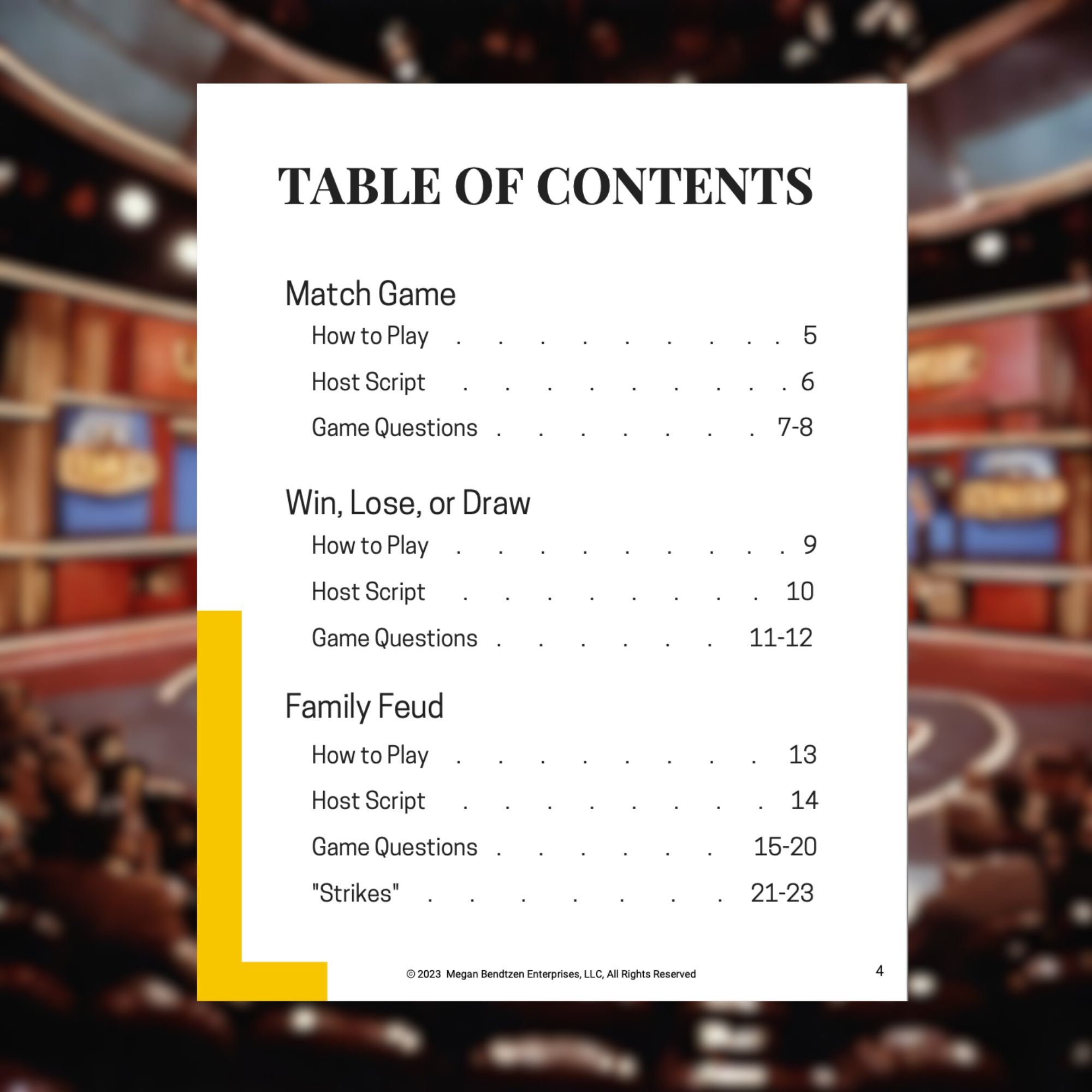 3 Printable Classic Game Shows for Live Event, Party or Family Game ...